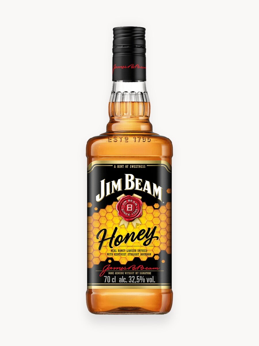 Виски Jim Beam "Honey", 0.7 л, бурбон, 4 года, 32.5% алк, США
