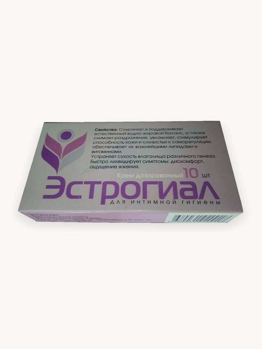 Эстрогиал крем для интимной гигиены дозированный 10 шт