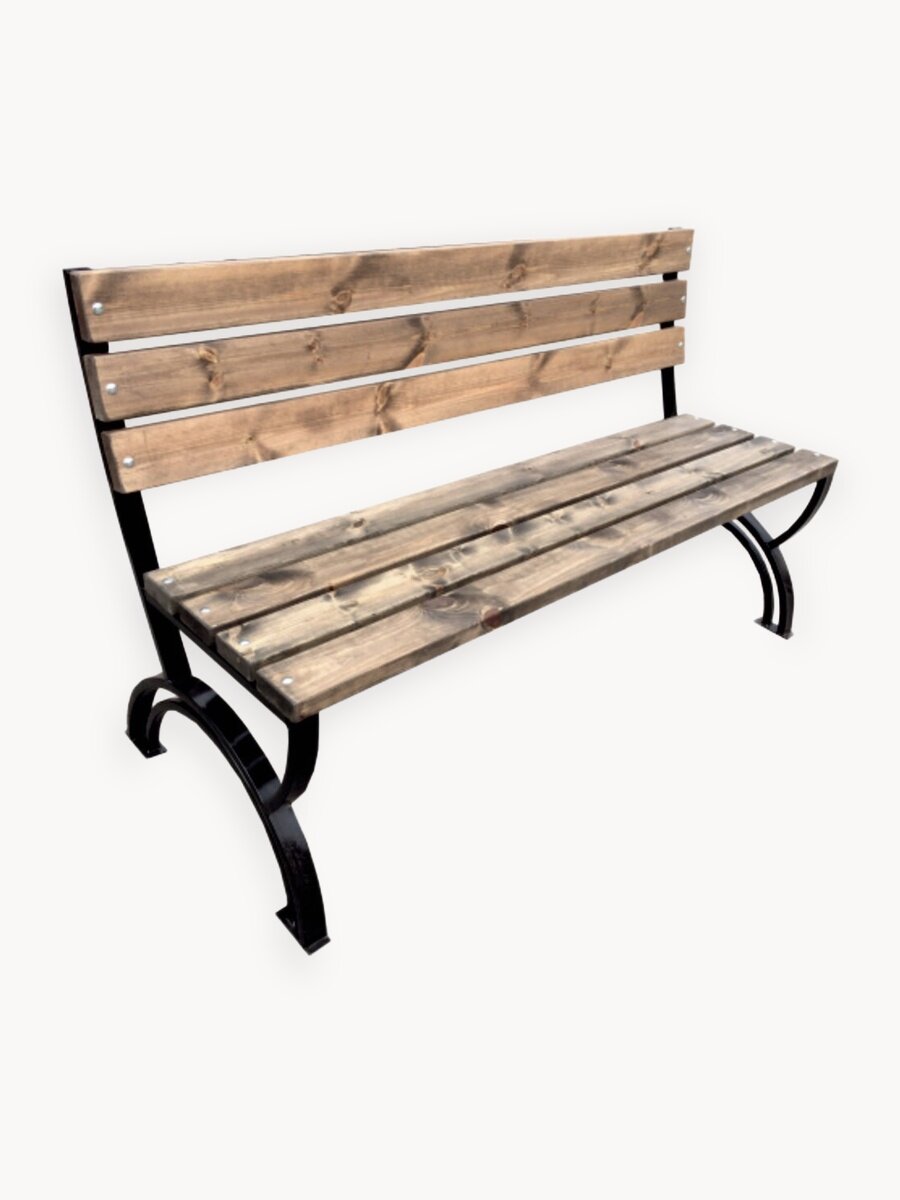 Скамейка СК-9, 150х63х89 см, металл, палисандр, нагрузка до 300кг, разборная