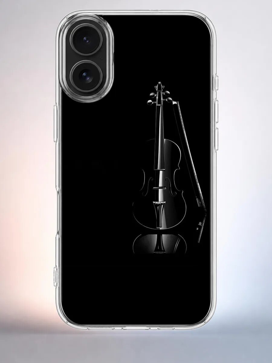 Чехол iPhone 16 скрипка минимал силиконовый