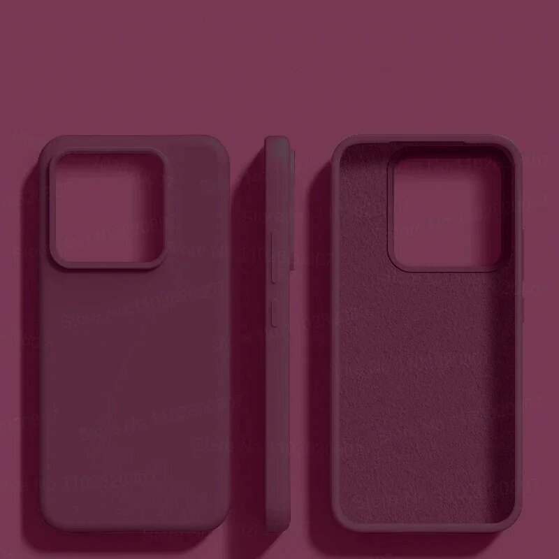 Роскошные чехлы из жидкого силикона для Xiaomi Mi 14 13 12 11 Ultra Красный, Plum purple, For Mi 14