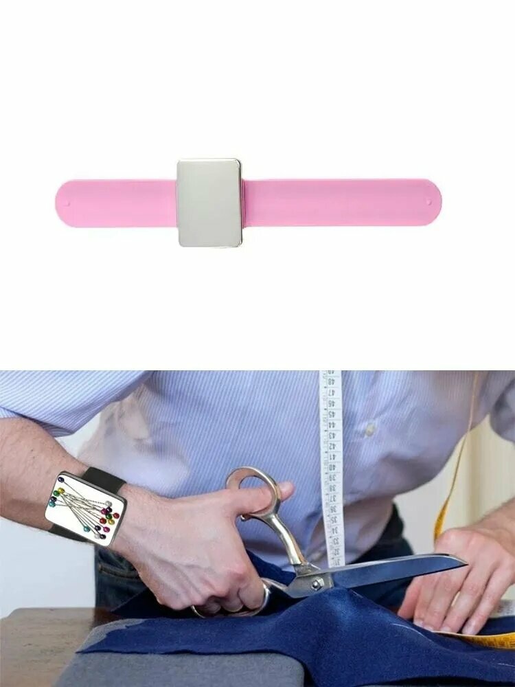 Магнитная игольница, силиконовая игольница для запястья