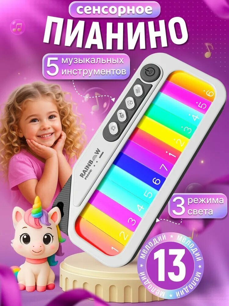 Пианино детское музыкальное /синтезатор / Развивающие игрушки от года