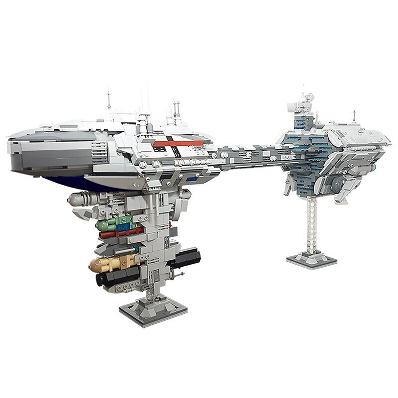 Космический корабль туманность B эскорт фрегат строительный блок DIY кирпич модель детские игрушки дома интерьер мозг игра лучший подарок блок (серый)