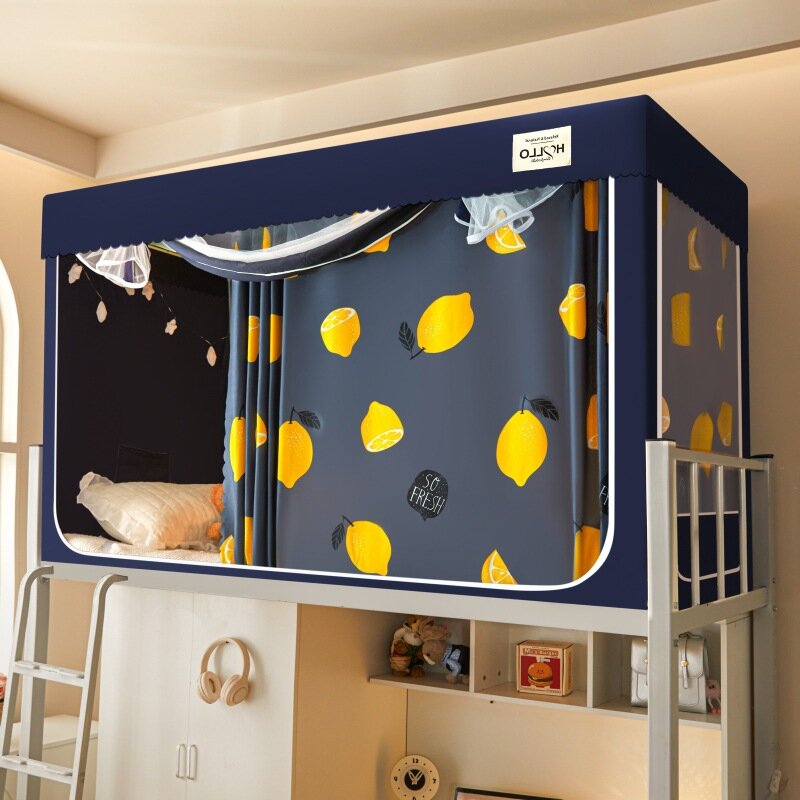 Москитная сетка для студенческого общежития, кронштейн для занавески, интегрированная занавеска для одноярусной кровати, верхняя и нижняя ярусы, затемняющая москитная сетка, кросс-бордерная модель