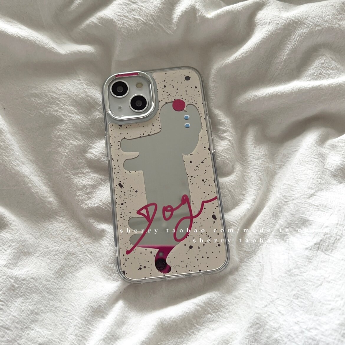 Чехол для iPhone 16 Pro Max, Apple 15, 14, 13, 12, 11 в стиле SHERRY*ins: зеркальный, с эффектом разбрызгивающейся