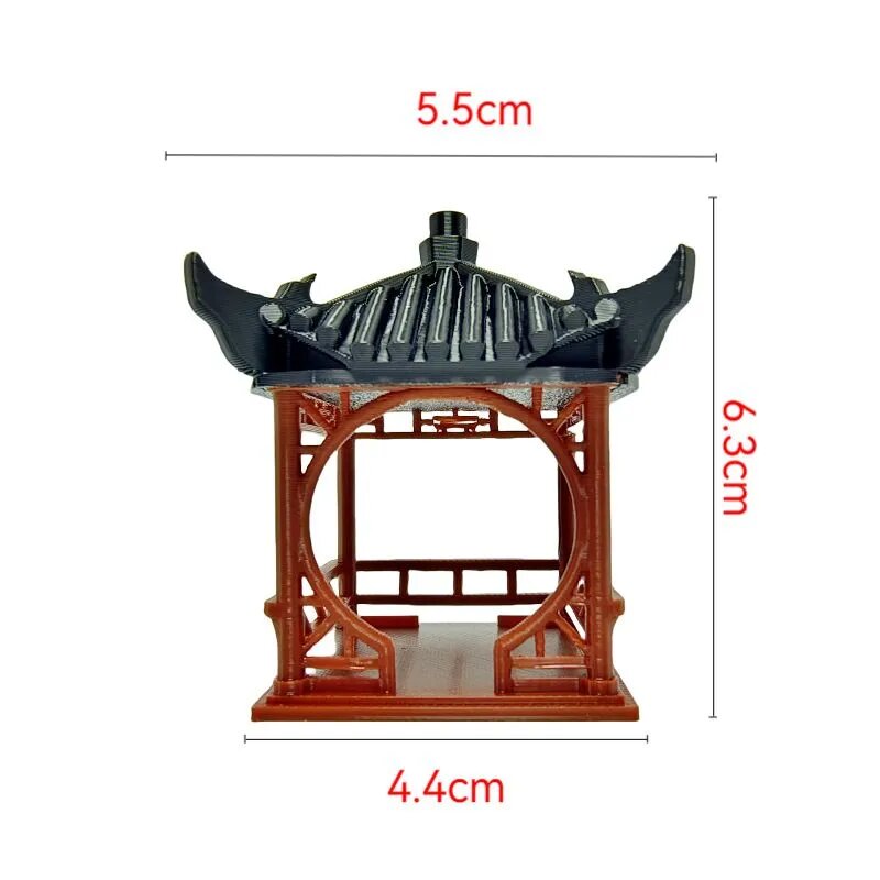 Азиатский домик миниатюрная фигурка для флорариума и цветочных горшков