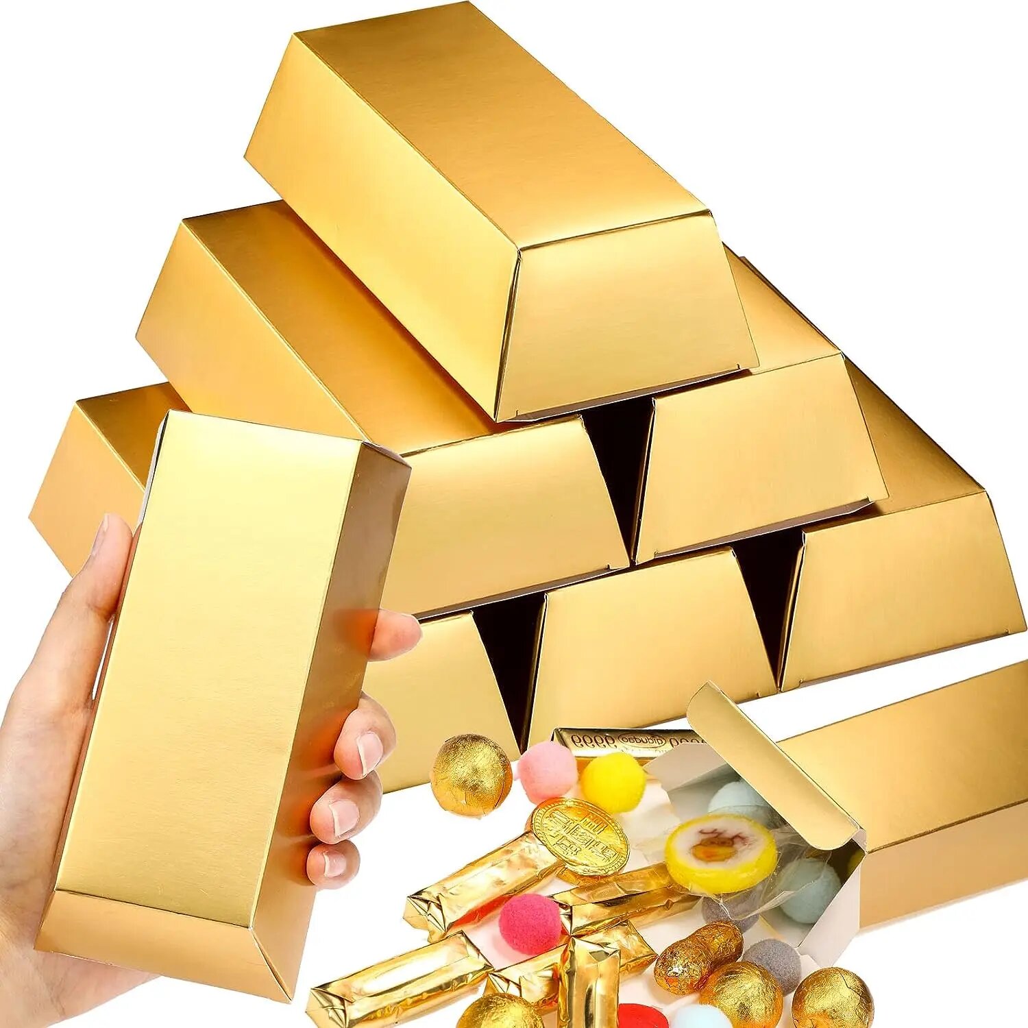 Золотые шоколадные монеты в подарочной коробке (1 pack)