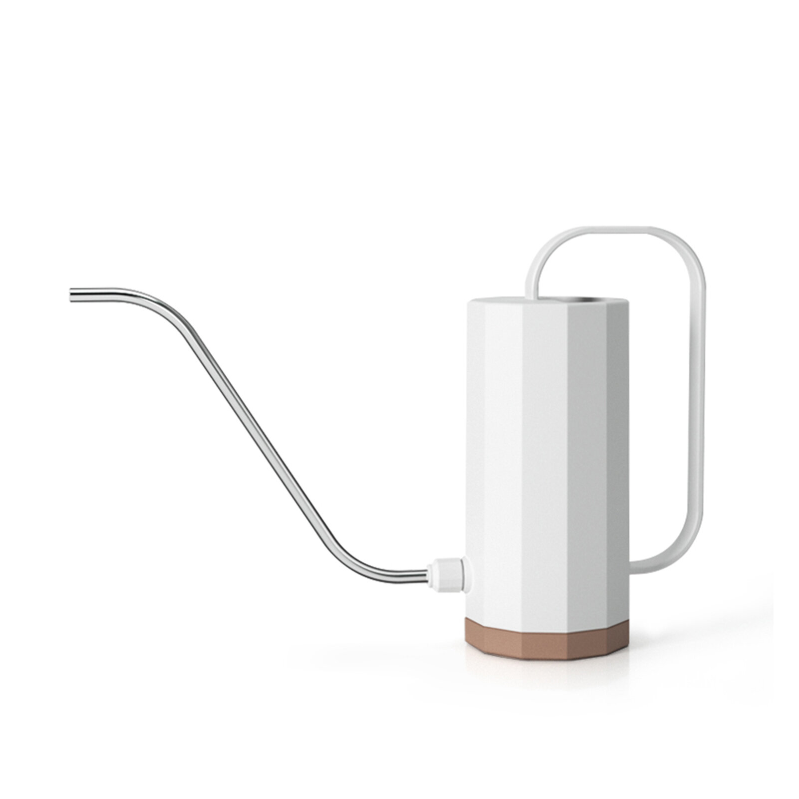 Поливная лейка с длинным горлом 1.2L пластиковая садовая горшок для полива современная лейка с ножкой из нержавеющей стали для комнатных и садовых растений суккулентов цветов материал HIPS + нержавеющая сталь + TPR цвета Зеленый Белый Розовый размер