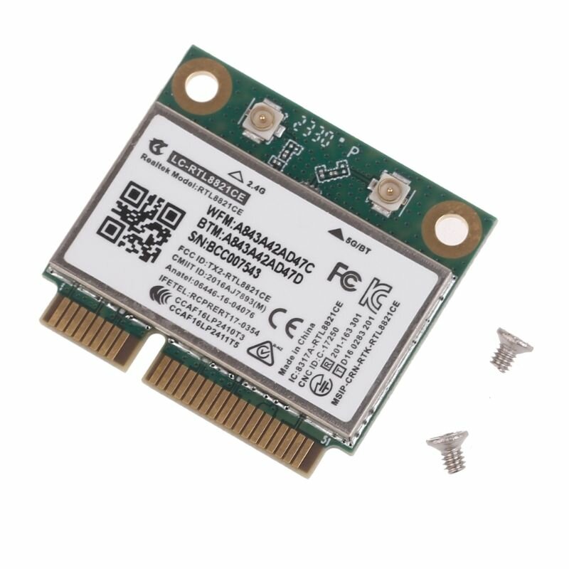 Высокоскоростная сетевая карта RTL8821CE Wi-Fi, мини-адаптер PCIE 2,4 ГГц/5 ГГц 802.11AC для ноутбука ISUS/Terransforce