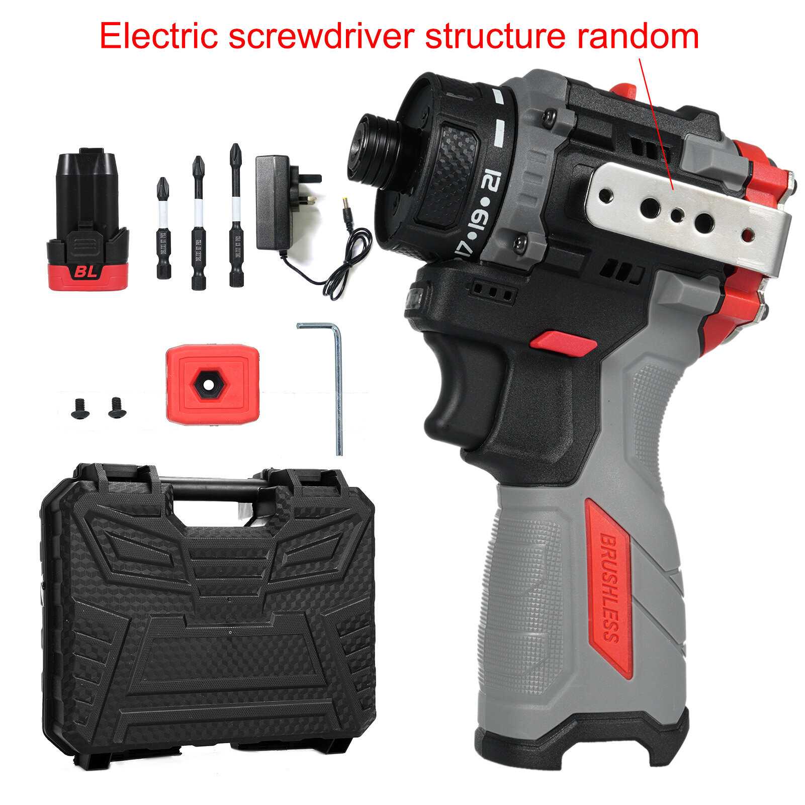 Бесщеточный электрошуруповерт 16,8 В, молоток, 45 Нм, 1600 об/мин, литиевый аккумулятор, электрический шуруповерт с регулировкой крутящего момента, 2-скоростной регулировкой для дерева, ПВХ и АБС-пластика.