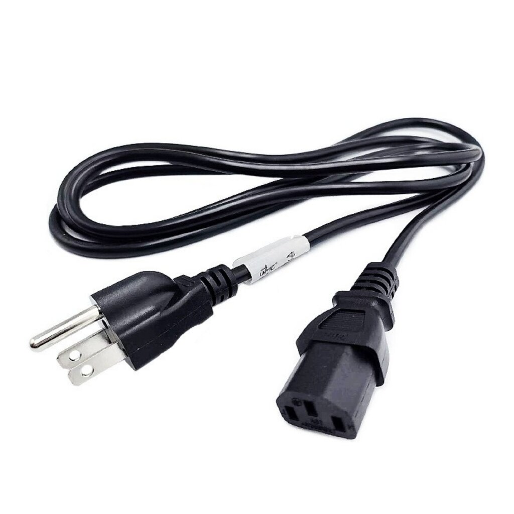 Высокоэффективный 3-жильный кабель 0,824 мм2 с американскими вилками, кабель питания 1,5 м, Медная проводка для офиса и дома