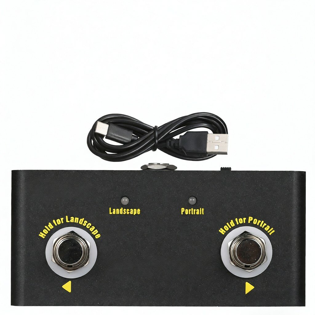 M-VAVE Cube Turner Page Turner Pedal Rechargeable Music Sheet Turner Black Metal 3.7V 300mAh 110*50*20mm 153g Supports Looper Connection Compatible with Android iOS Smartphones Tablets
