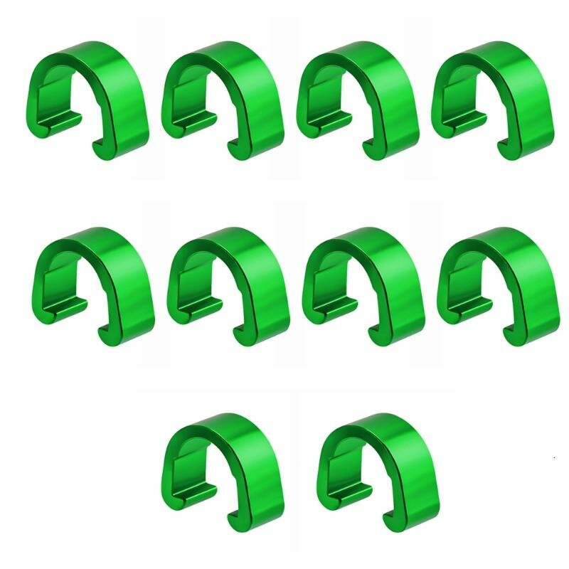 Клипсы для тормозного тросика велосипеда, 10 шт, Зеленый