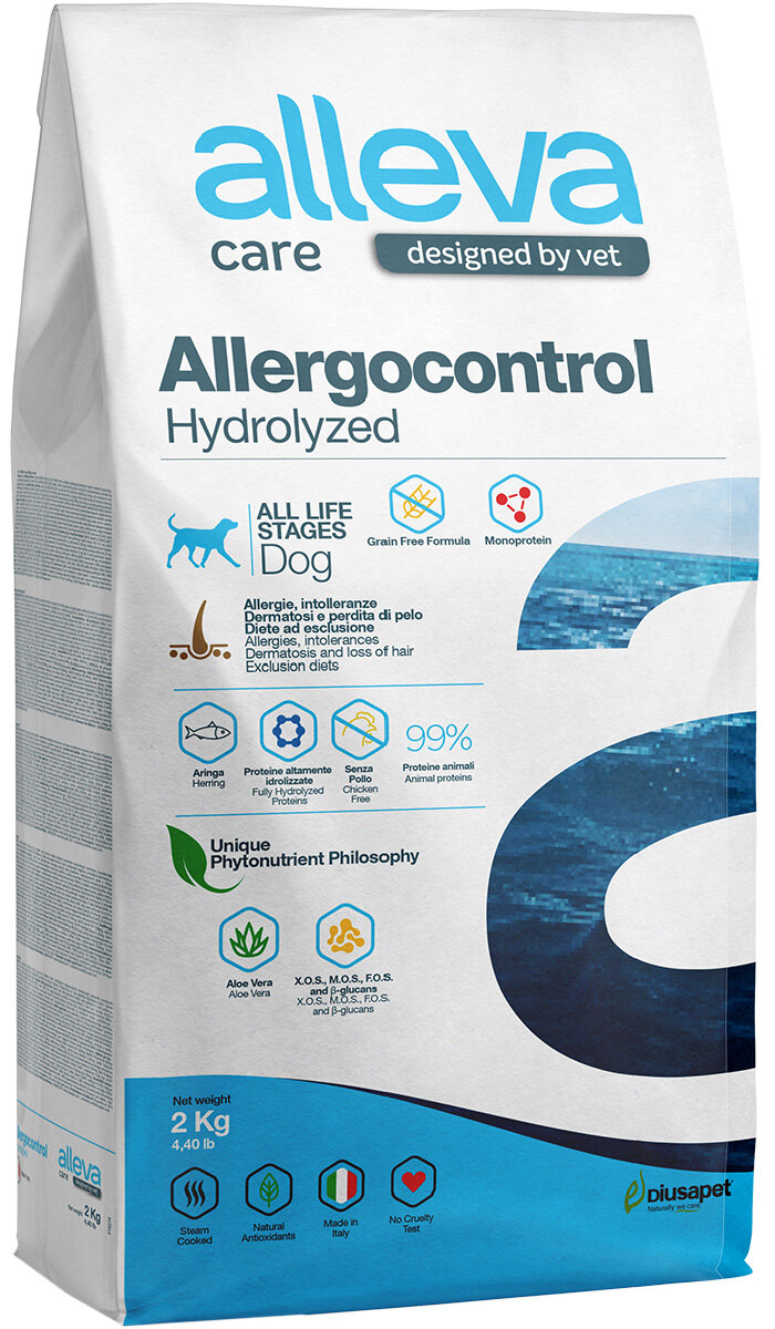 Корм сухой Alleva Care Adult Dog Allergocontrol для взрослых собак всех пород при пищевой непереносимости, 2 кг