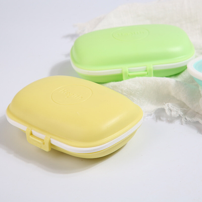 Портативная таблеточная упаковка с 8 отсеками герметичная влагозащищенная недельная упаковка для хранения таблеток пластиковая силиконовая коробка для хранения лекарств зеленая