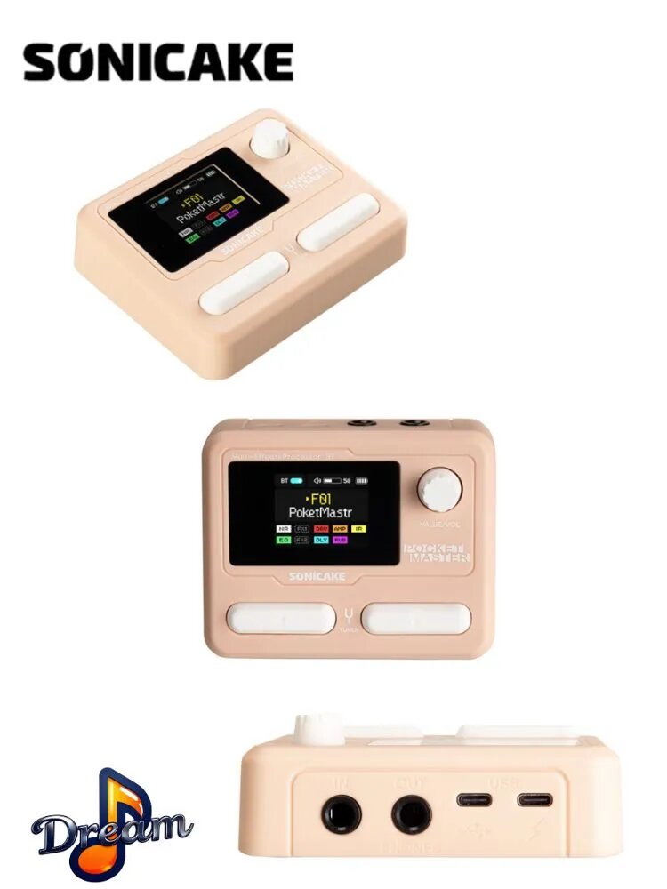 Sonicake Pocket Master Портативная мультигитарная педаль эффектов, более 100 встроенных эффектов
