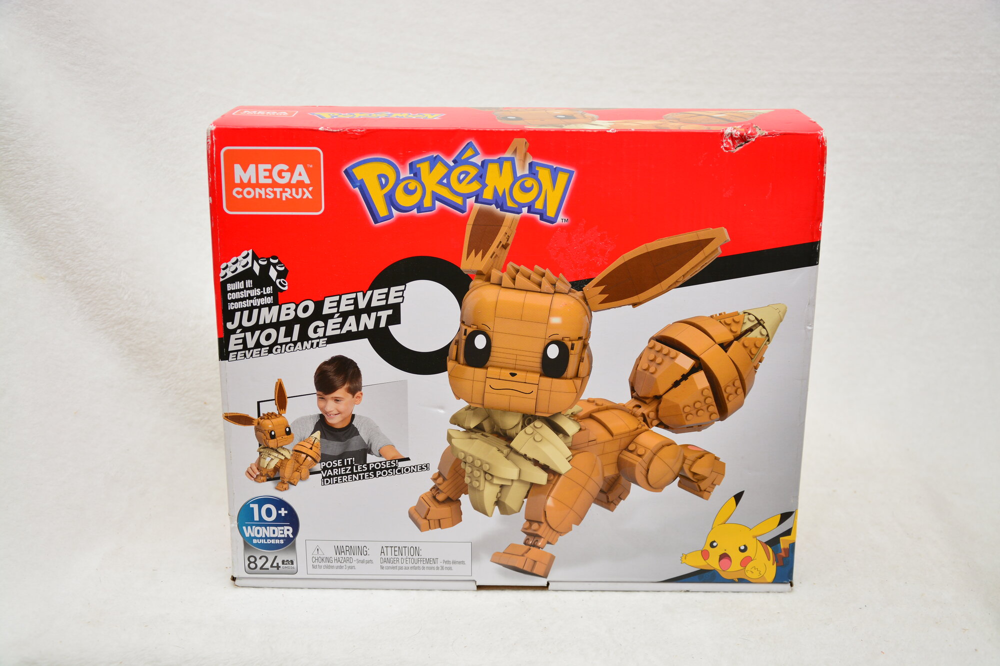 Конструктор Mega Pokemon Eevee - Сборная модель Покемон Иви 27см 830 элементов - Мега Покемон GMD34