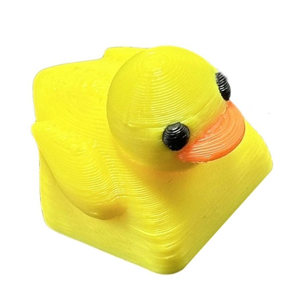 Желтая уточка-кейкап для клавиатуры