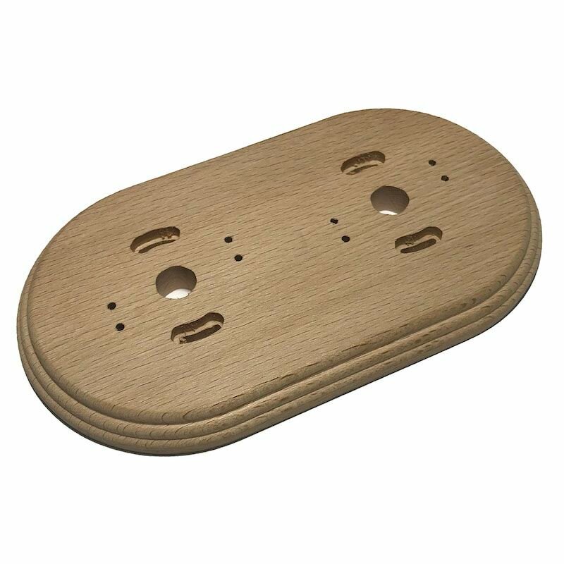 Рамка BIRONI RF1-620-10 2 поста вертикальная горизонтальная дерево натурель