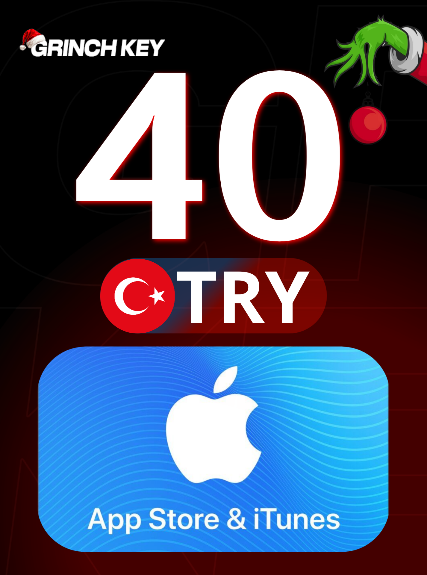 Подарочная карта Apple | Пополнение App Store&iTunes (Apple ID) | Турция (TRY) | на 40 Турецких Лир (Turkey)
