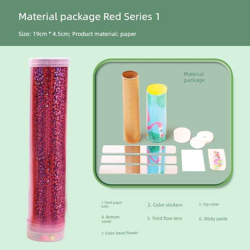 Детский калейдоскоп DIY, многолинзовый развивающий набор для творчества, комплект для изготовления лупы-телескопа для