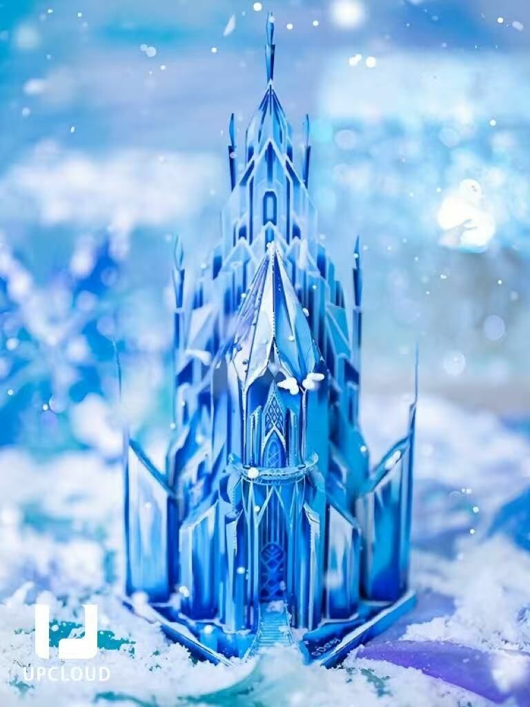 Металлический конструктор/холодное сердце ледяной замок эльзы/UPCLOUD 18,5 см