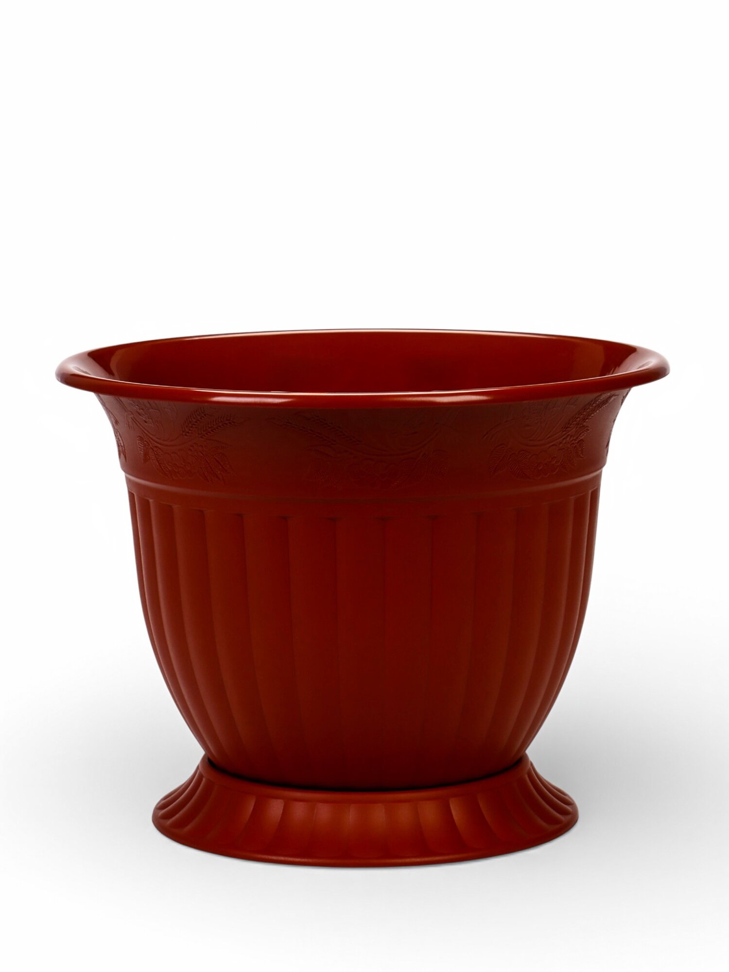 Горшок для цветов «Венеция», 7 л, d=28 см, h=23 см, пластиковый, коричневый