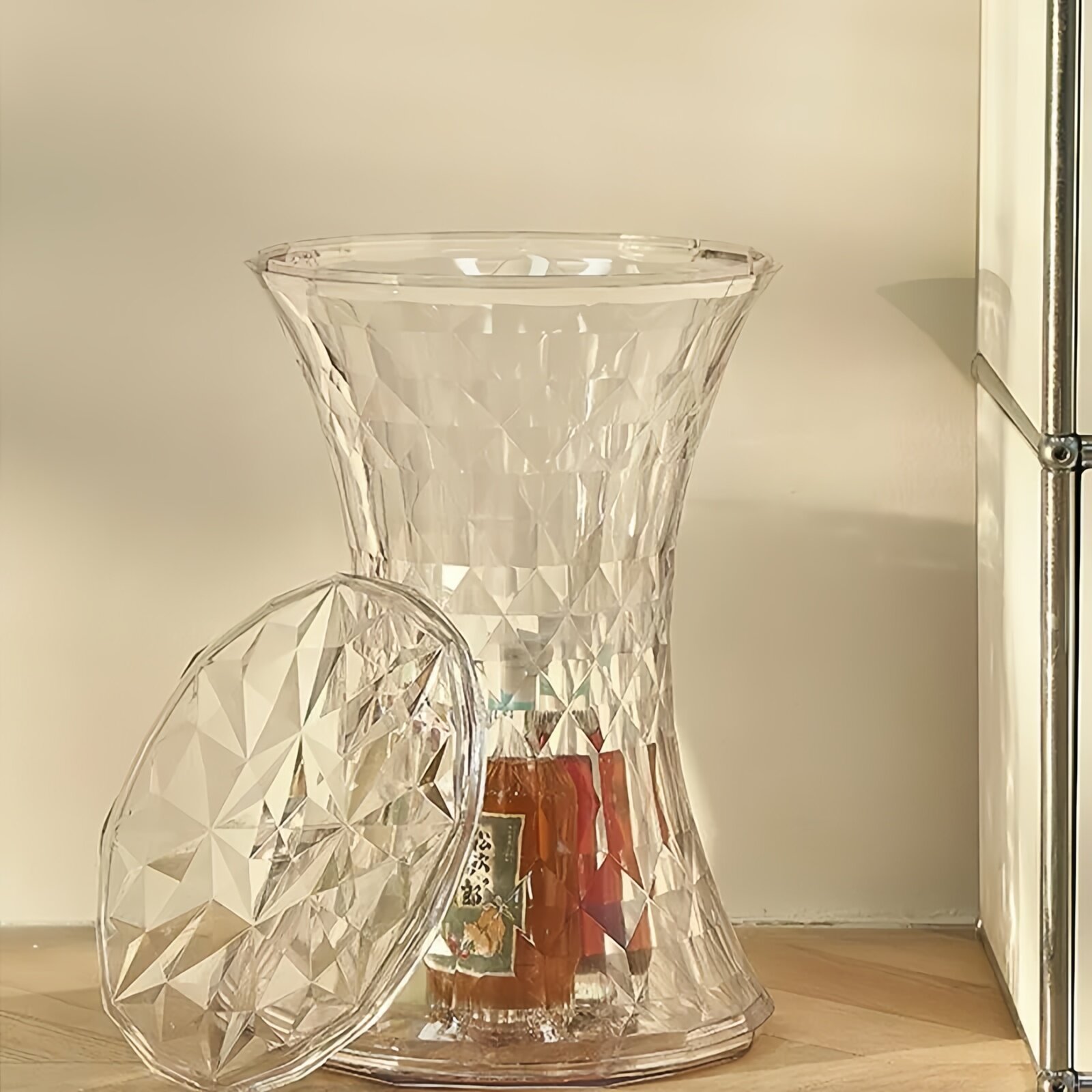 Элегантный прозрачный кофейный стол с местом для хранения, высокой художественной ценностью для гостиной , 1 шт.