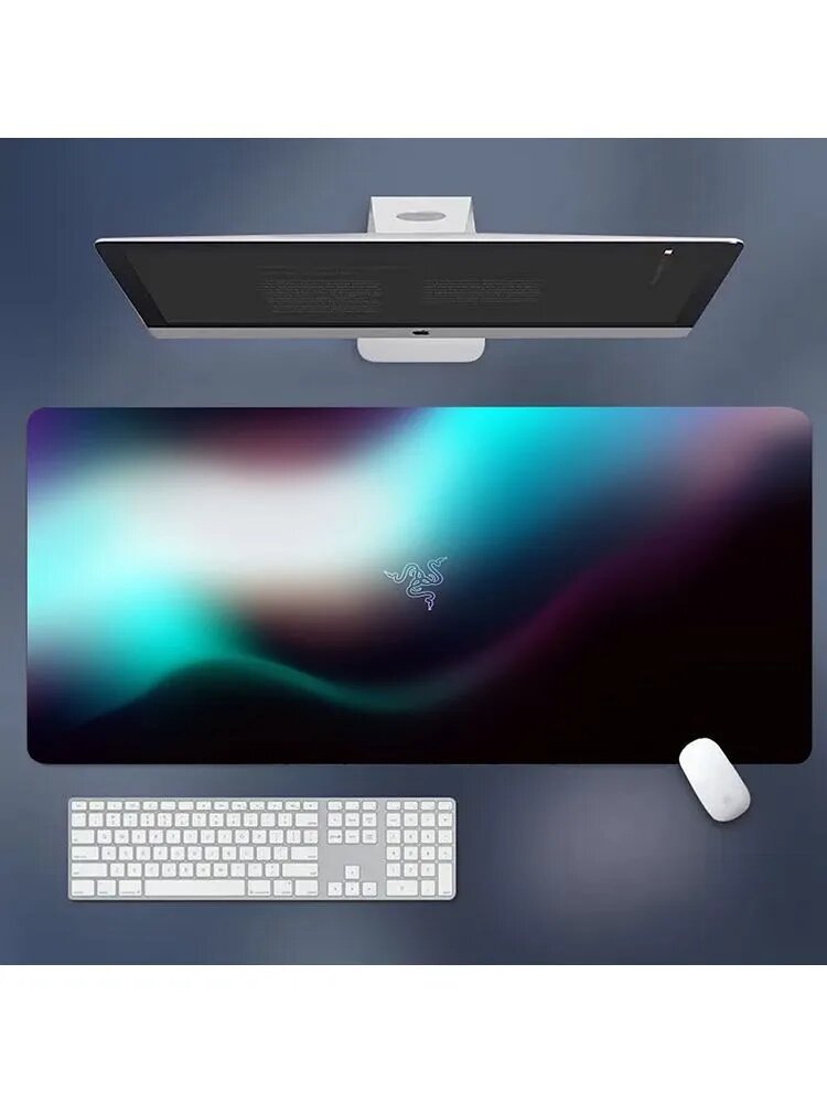 Коврик для мышки XXL Razer, желтый, коричневый, синий, черный, 90x40см