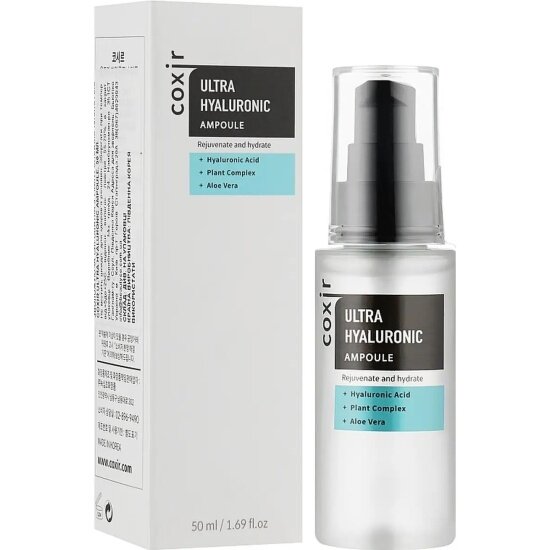 Ампульная сыворотка для лица Coxir увлажняющая с гиалуроновой кислотой, 50мл