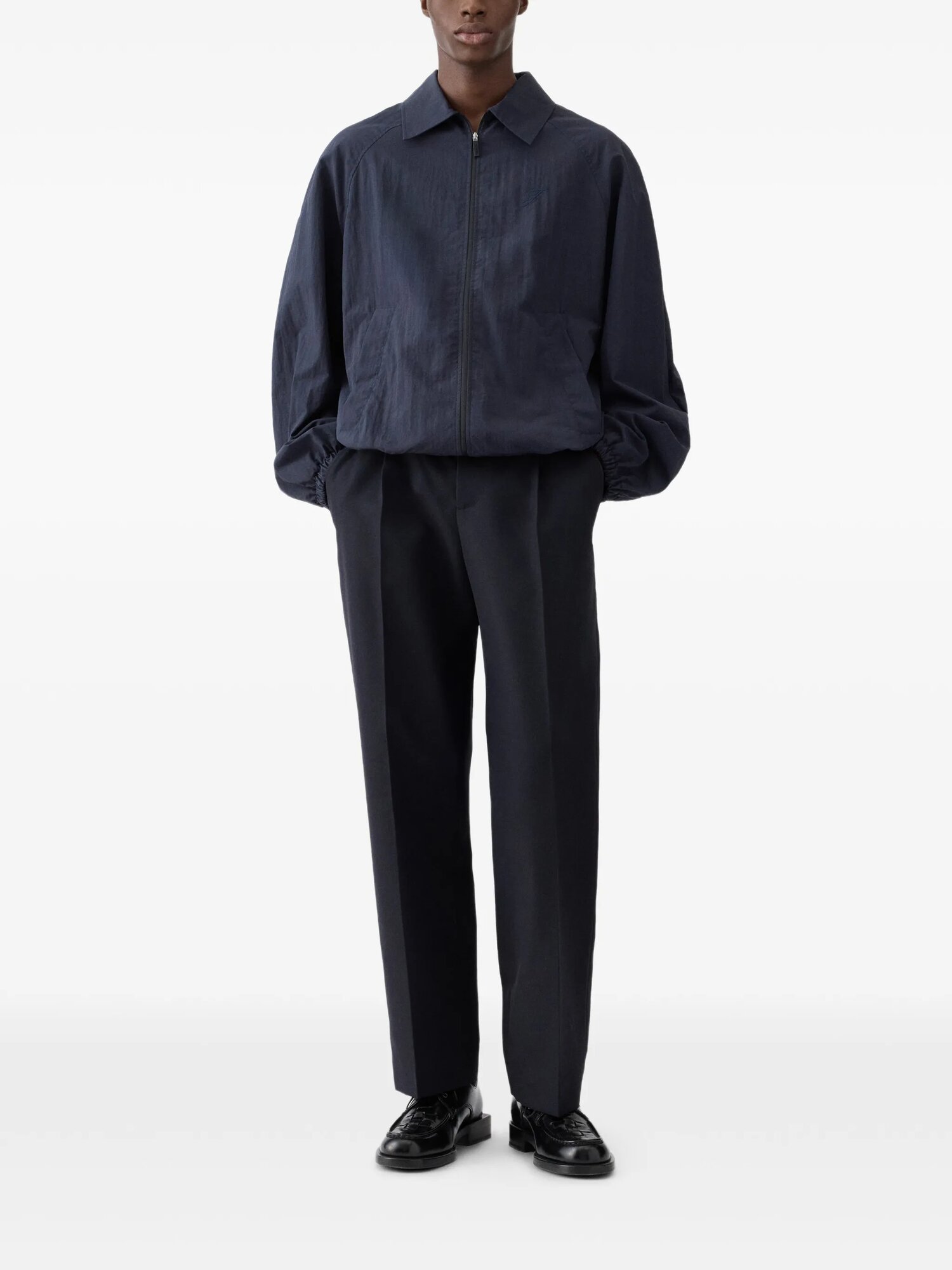 Куртка Jacquemus Zip embroidered jacket, размер 46 EU, blue — фото 1