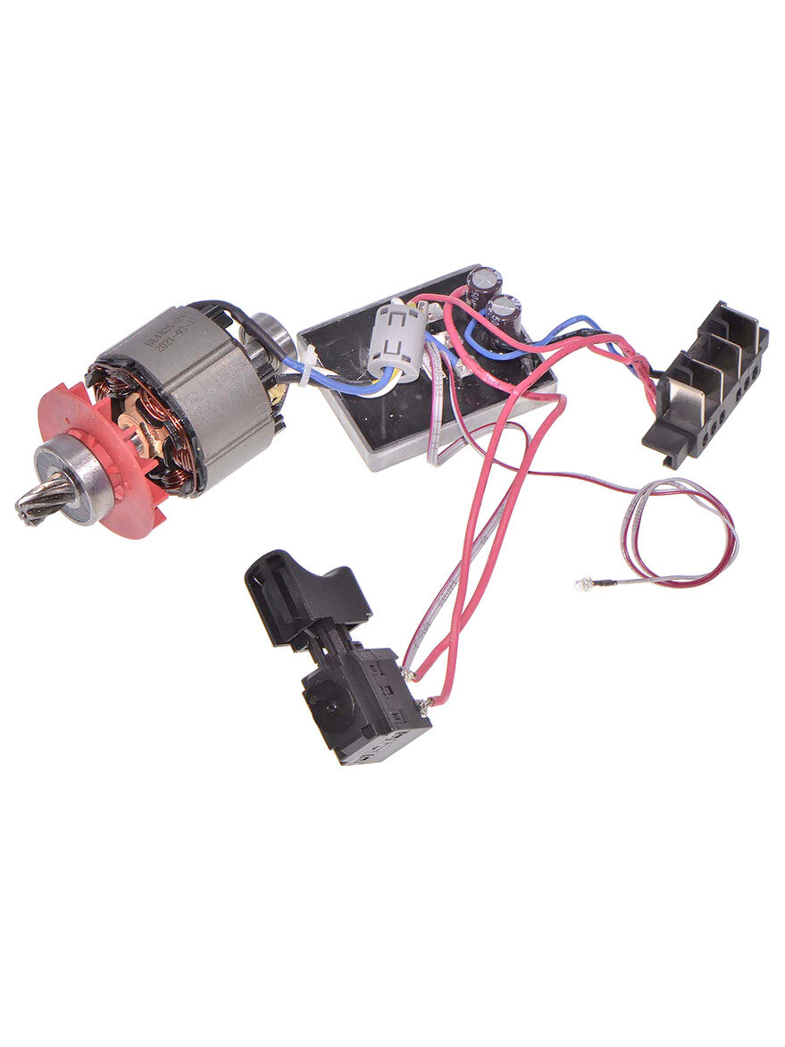 Мотор 24В и электронная плата в сборе для лобзика GreenWorks GD24JS