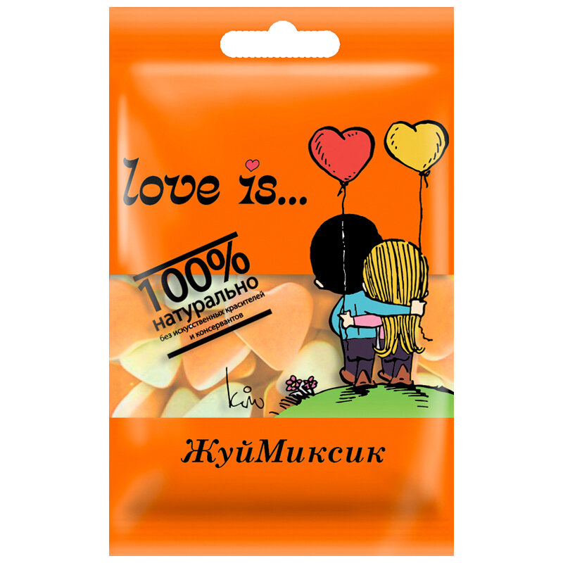 20 шт. Жевательный мармелад Love is , банан-клубника, 20г