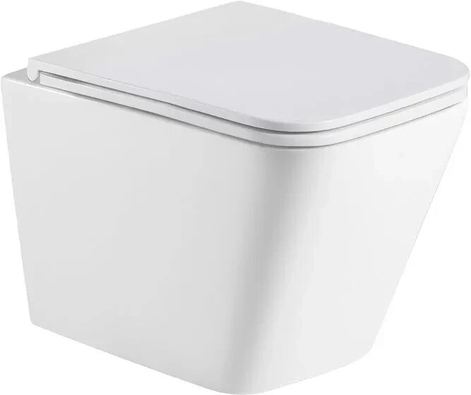 Унитаз подвесной WeltWasser Gelbach 043 MT-WT 10000011817 безободковый, торнадо, с сиденьем микролифт, белый матовый