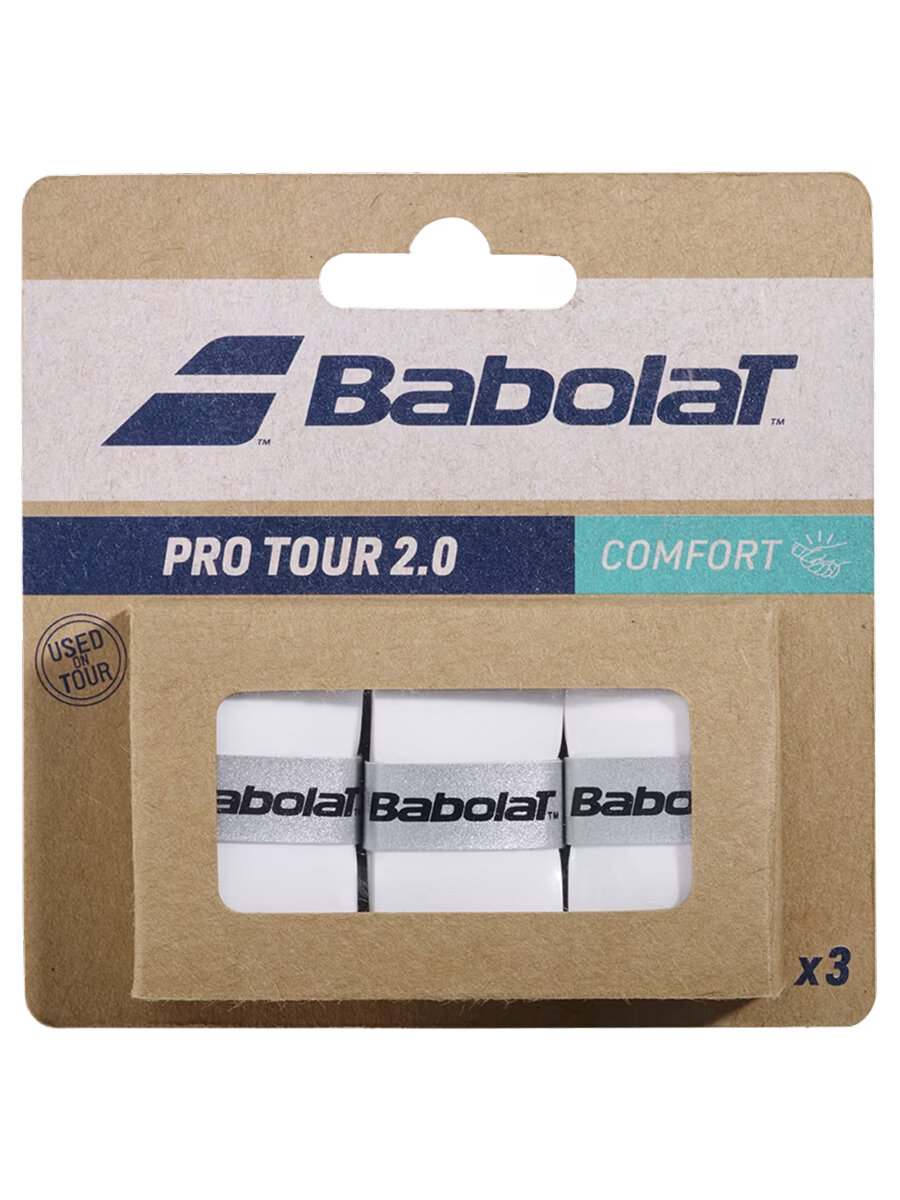 Обмотка для ручки ракетки Babolat Overgrip Pro Tour 2.0 x3, White