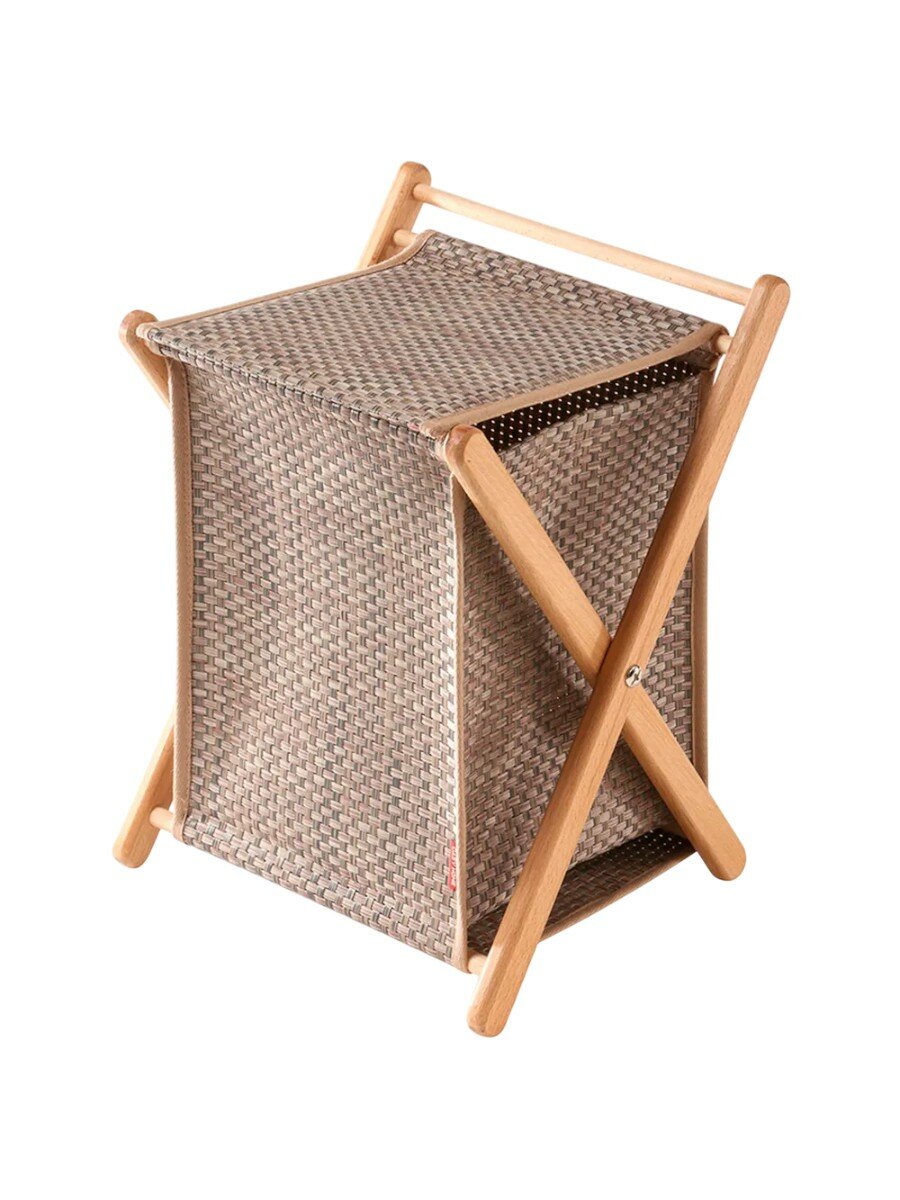 Корзина с крышкой Casy Home For Professionals, цвет бежевый, 23х23х32 см BR-041