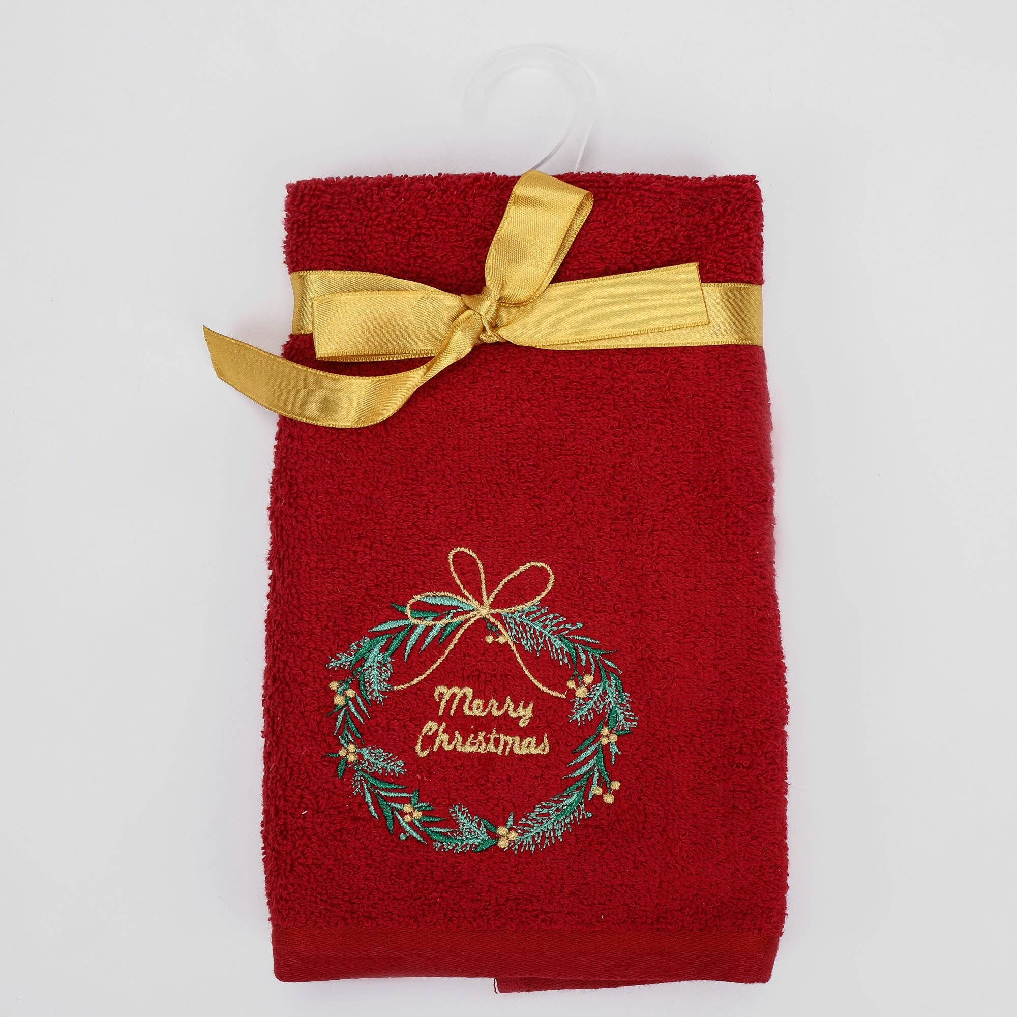 Полотенце махровое Erteks Merry X-mas красный 40х70 см