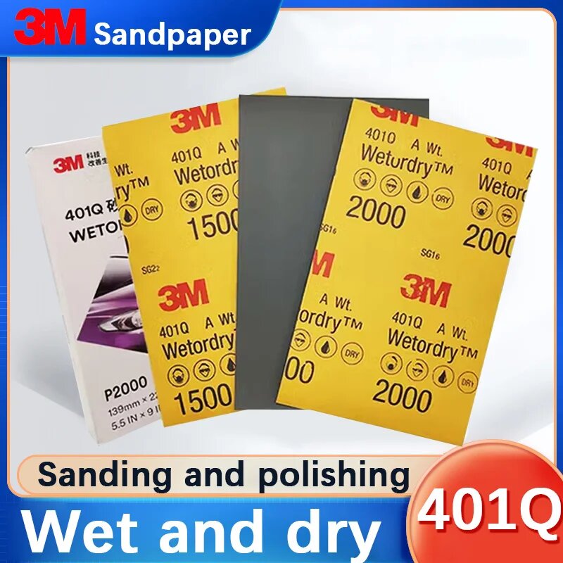Ультратонкая Наждачная Бумага 3M Для Полировки Стен, Дерева, Металла, Водостойкая - 1500, 2000, 2500 Грит