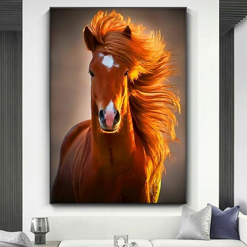 Набор для вышивания крестиком, вышивка крестиком "лошадь", 11CT 3 нити, 40х55 см (без рамки)