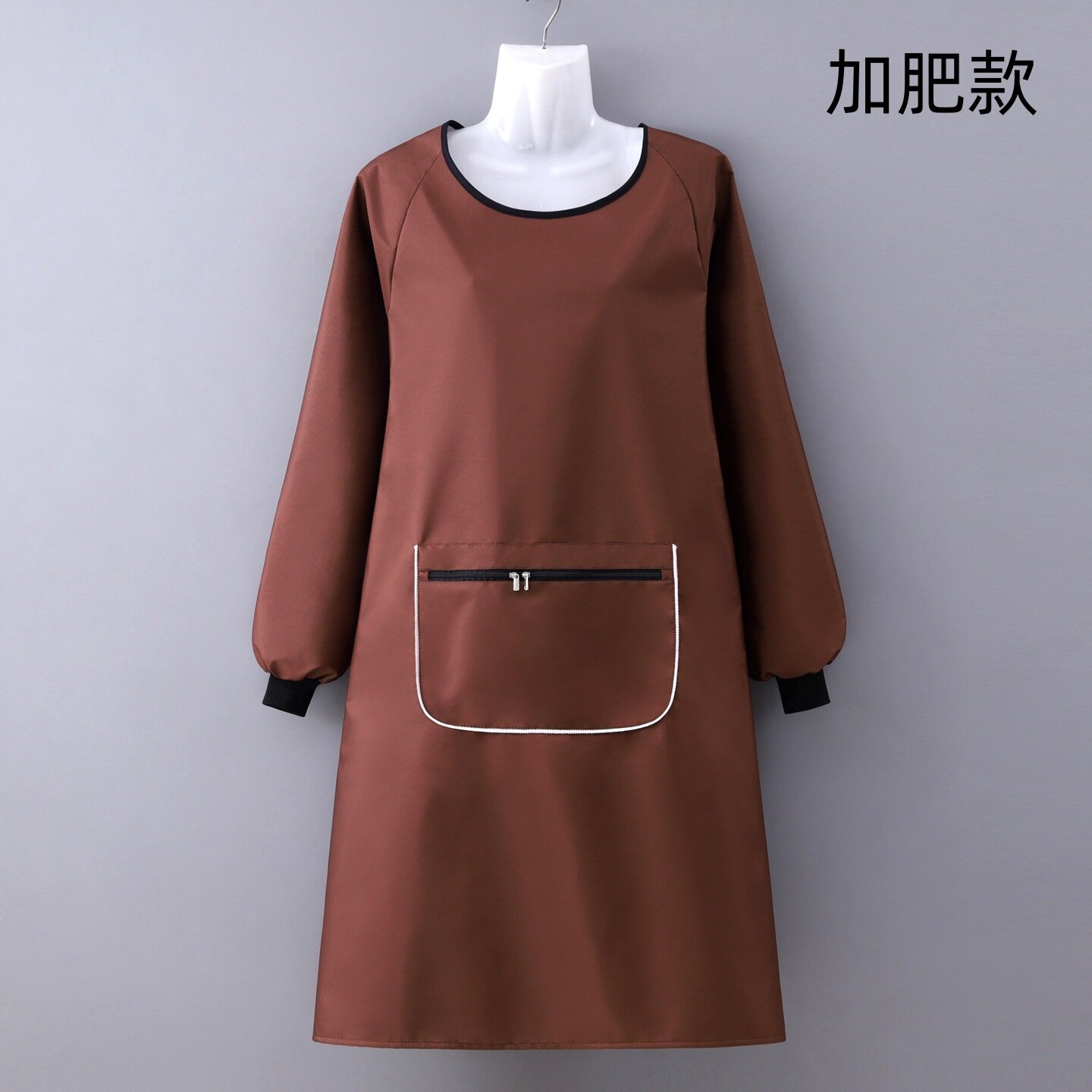 Композитный водоотталкивающий фартук с логотипом для кухни, длинный рукав, модная рабочая одежда для дома и офиса