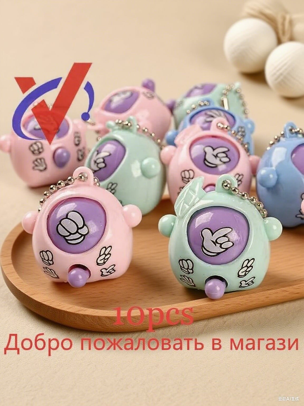 Новая креативная игрушка "Камень, ножницы, бумага, гача" 10 штук, особенная, случайный цвет