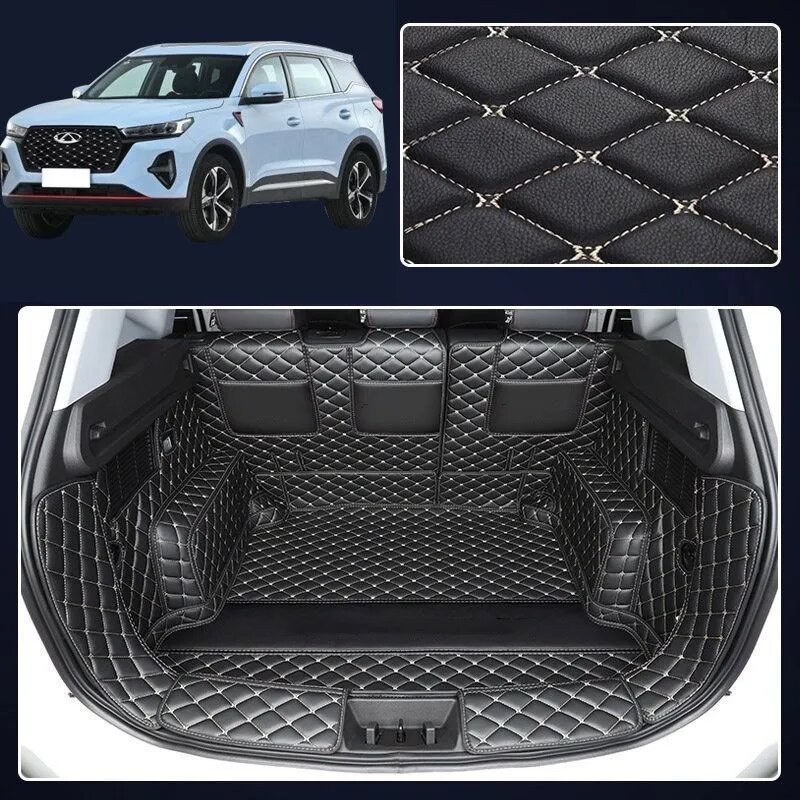 Коврик в багажник для Chery Tiggo 7 Pro Max из искусственной кожи, 3D