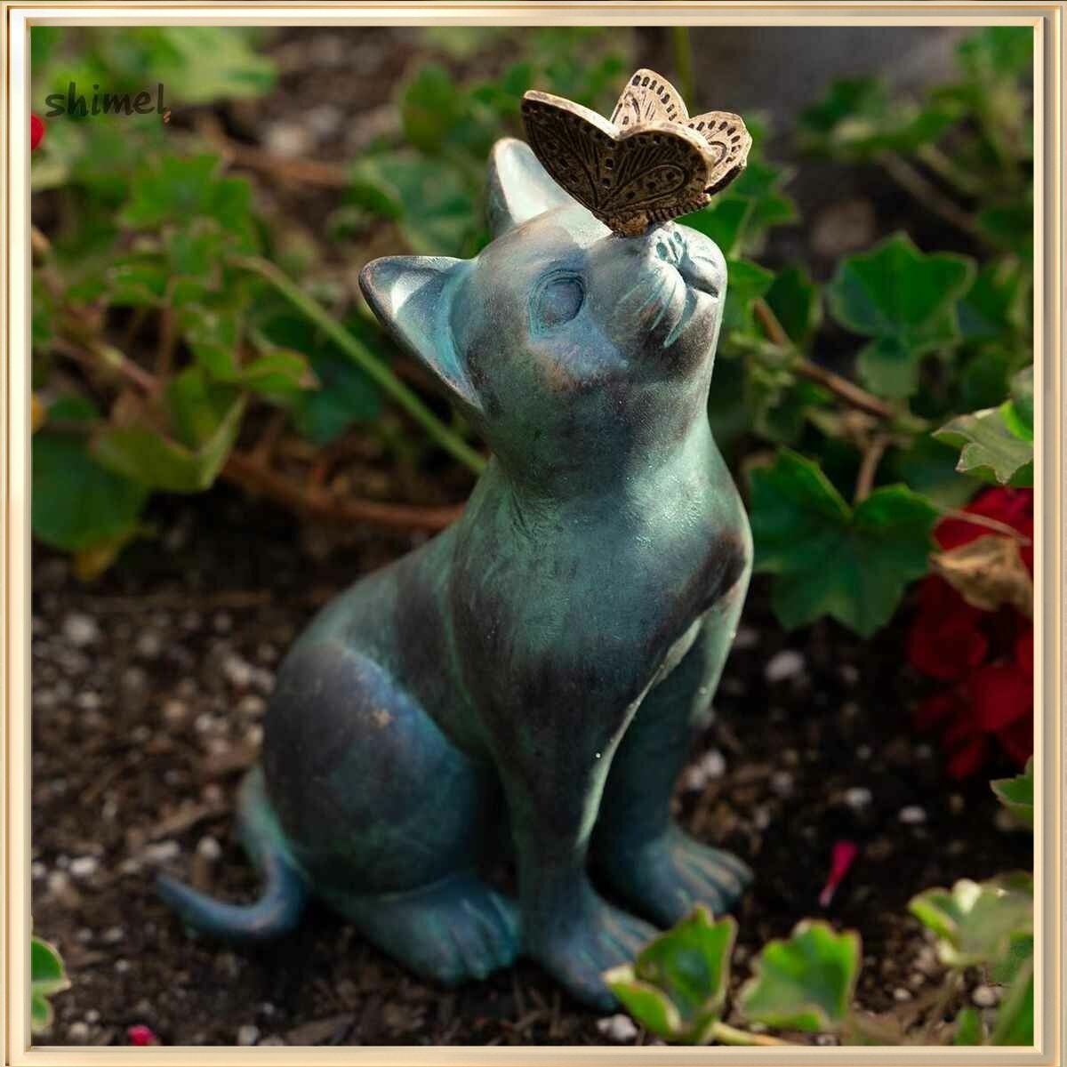 Аттракцион "Бабочка Q838 играет с кошкой", смола, салатовый, 1 шт