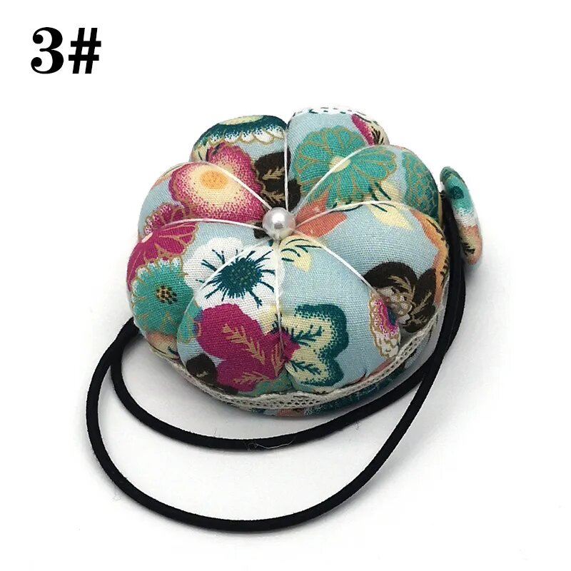 Игольница мягкая из ткани с подушечкой для игл, форме тыквы,1 шт