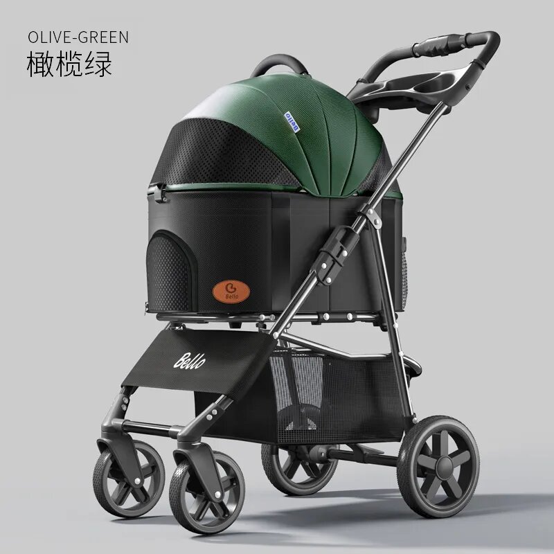 Bello последняя модель коляска для кошек собак, домашних животных передние колеса поворотные съемные складные максимальная грузоподъемность 12 кг