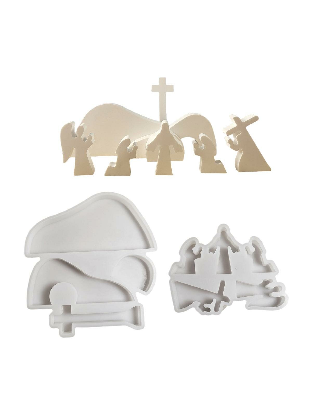 Воскрешение Иисуса Цементный гипс Силиконовая форма