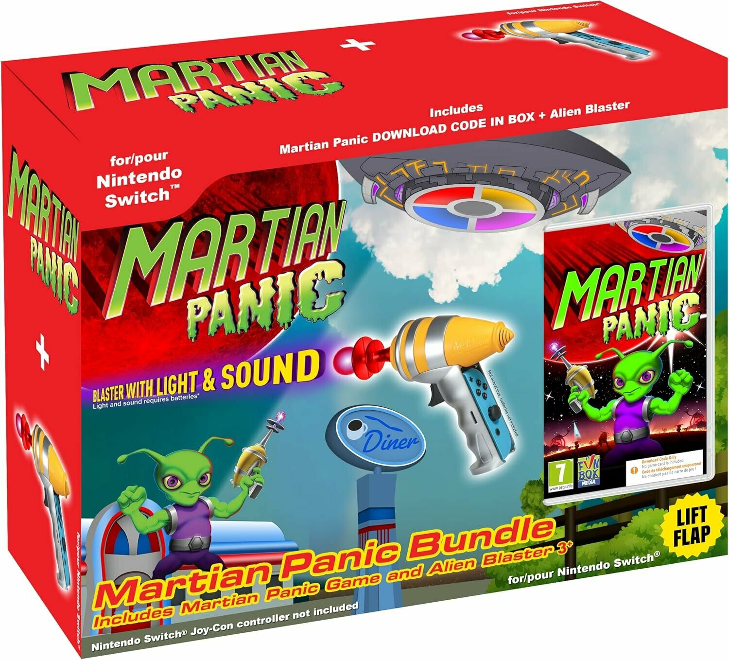 Martian Panic Game and Blaster Gun Bundle (Code in Box) для Nintendo Switch