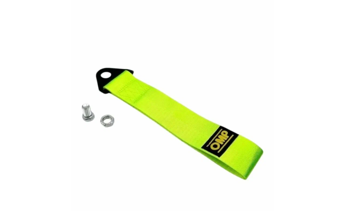 Петля буксировочная универсальная ленточная OMP-Style зеленая
