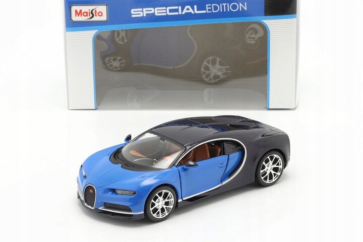 Игрушечный транспорт Maisto- Машинка Bugatti Chiron 2016,1:24 синяя металлическая - 31514